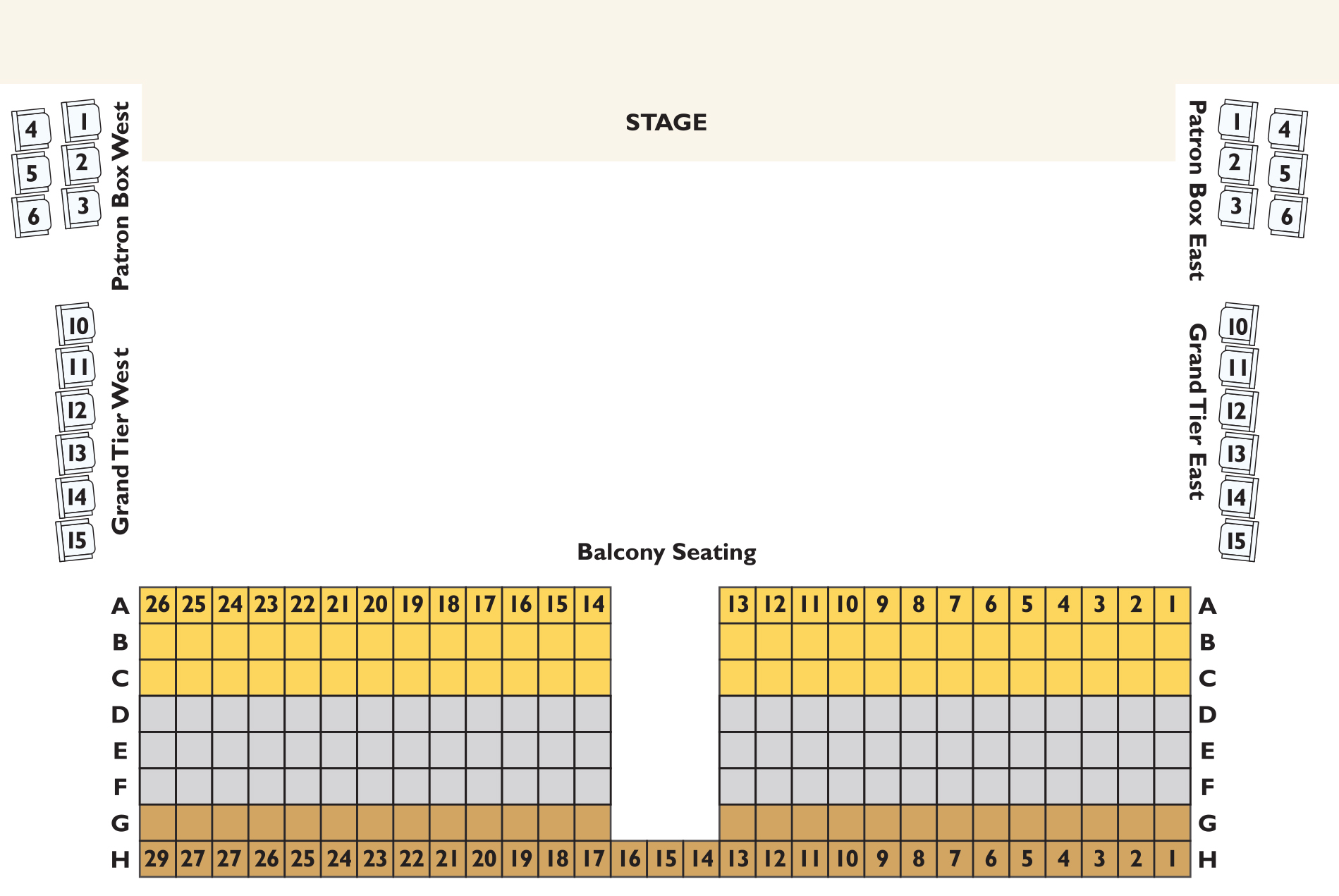 The Centrum Seating Charts | About FACE | Cypress Creek FACE